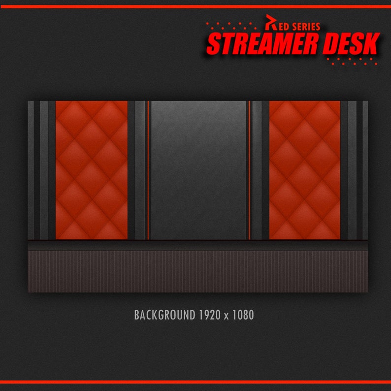 Vtuber Assets - Streamer Desk/gaming Chair「red Series」+ Background - Etsy