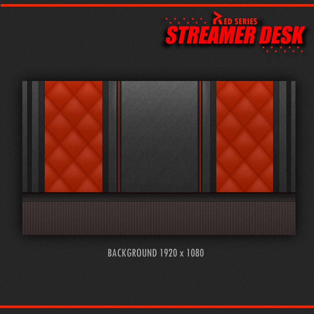 Vtuber Assets - Streamer Desk/gaming Chair「red Series」+ Background - Etsy