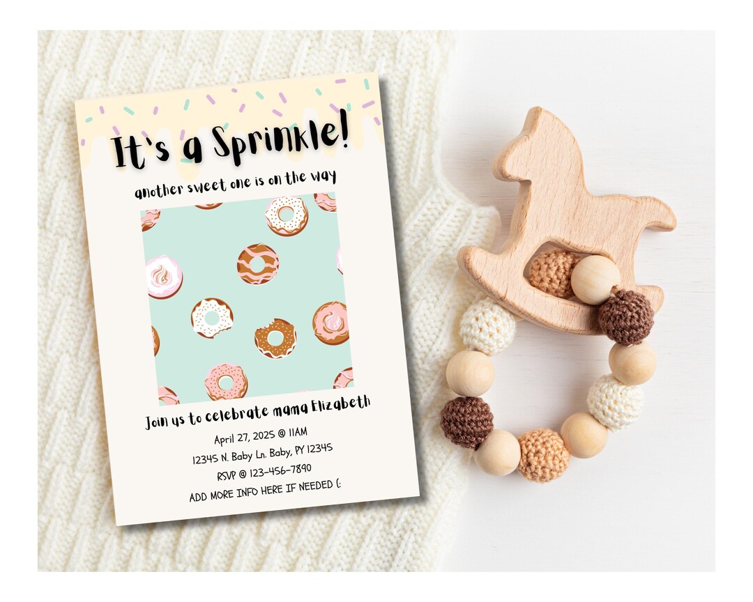 Printable Baby Sprinkle Invitation – Digital Download - Etsy