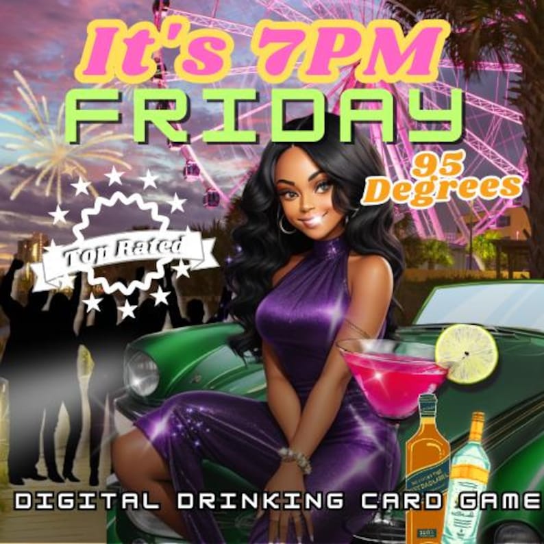 7pm Friday Drinking Game | Fun Drinking Games for Friday Nights, Tgif - Etsy