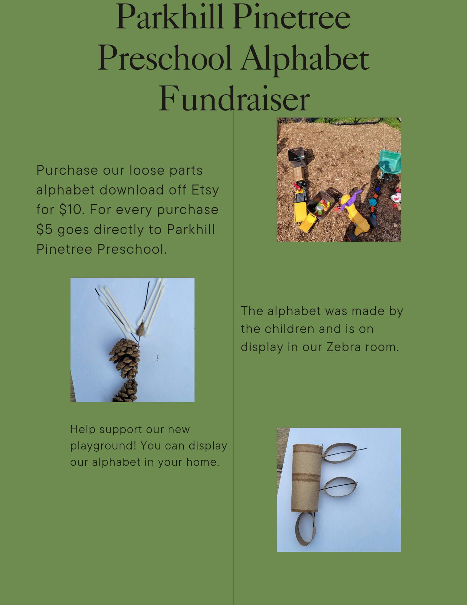 Pinetree Preschool Loose Parts Alphabet - Etsy