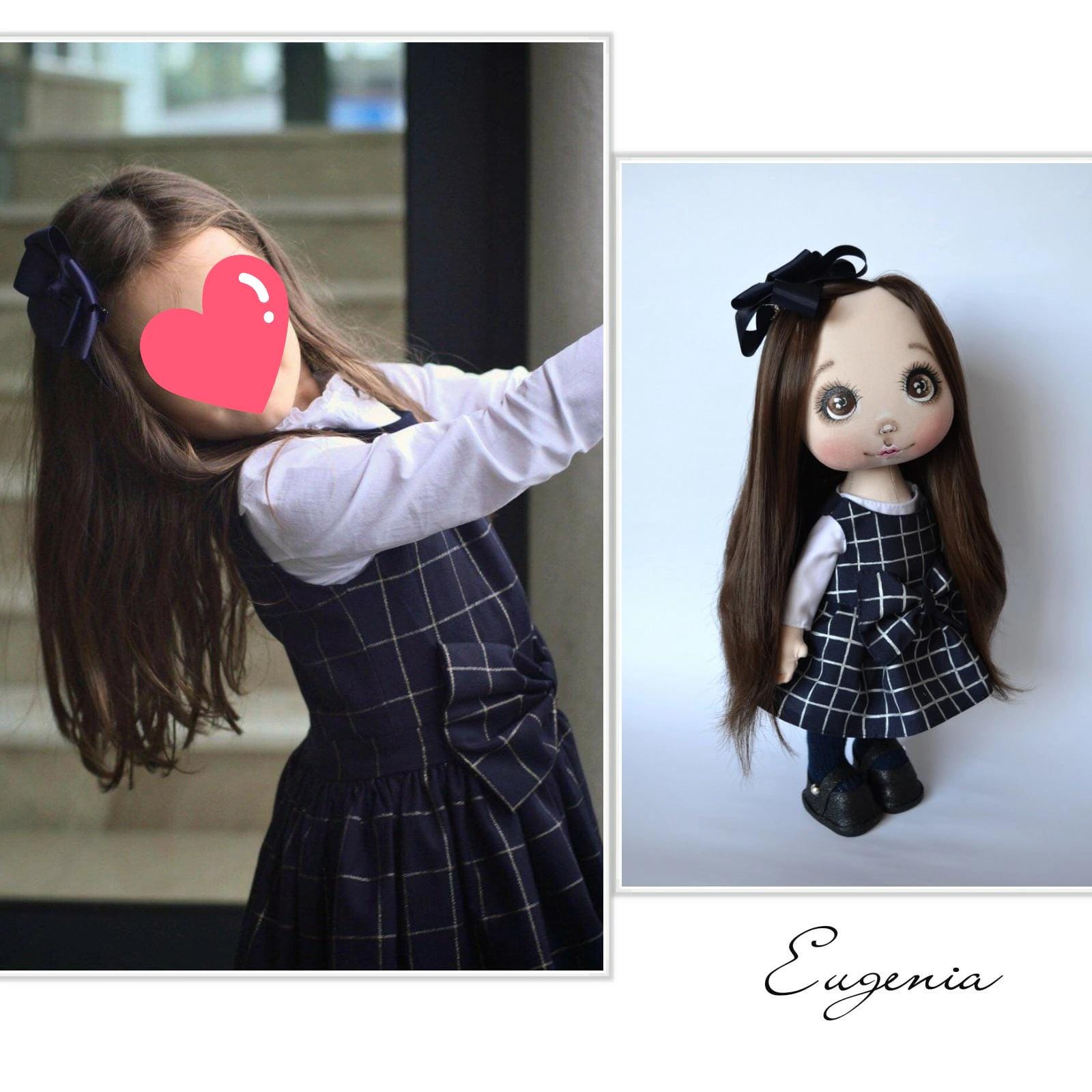 Custom Portrait Doll From Your Photo , Personalized Miniature Fabric ...