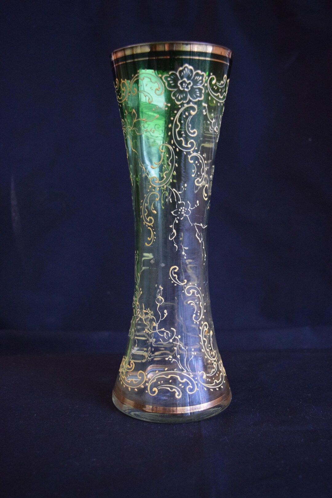 Moser Flared Art Glass Vase - Etsy
