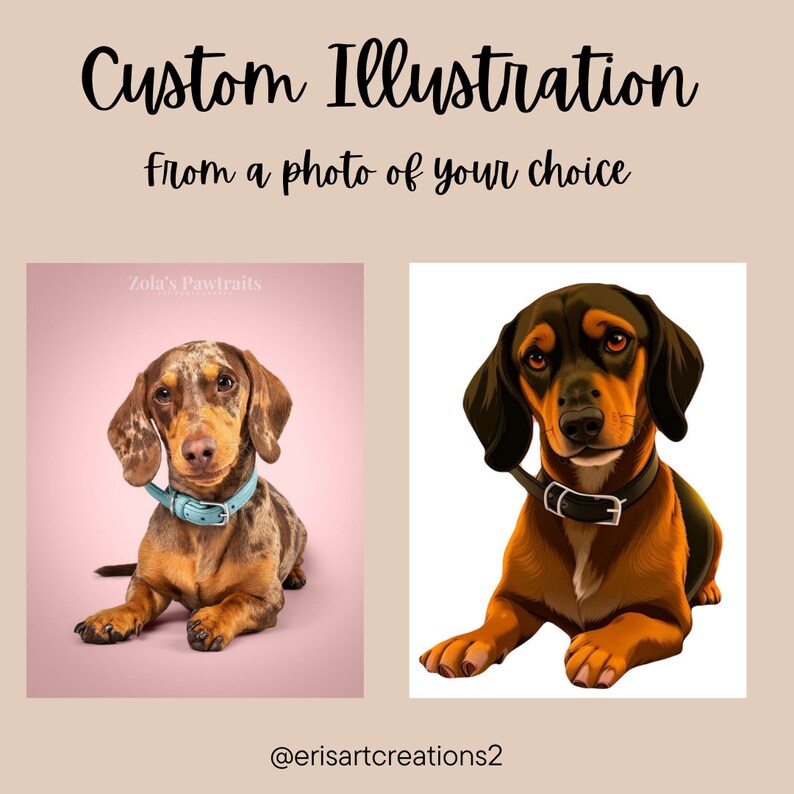 Custom Digital Pet Portrait Personalized Dog Art Pet Memorial Gift Dog ...