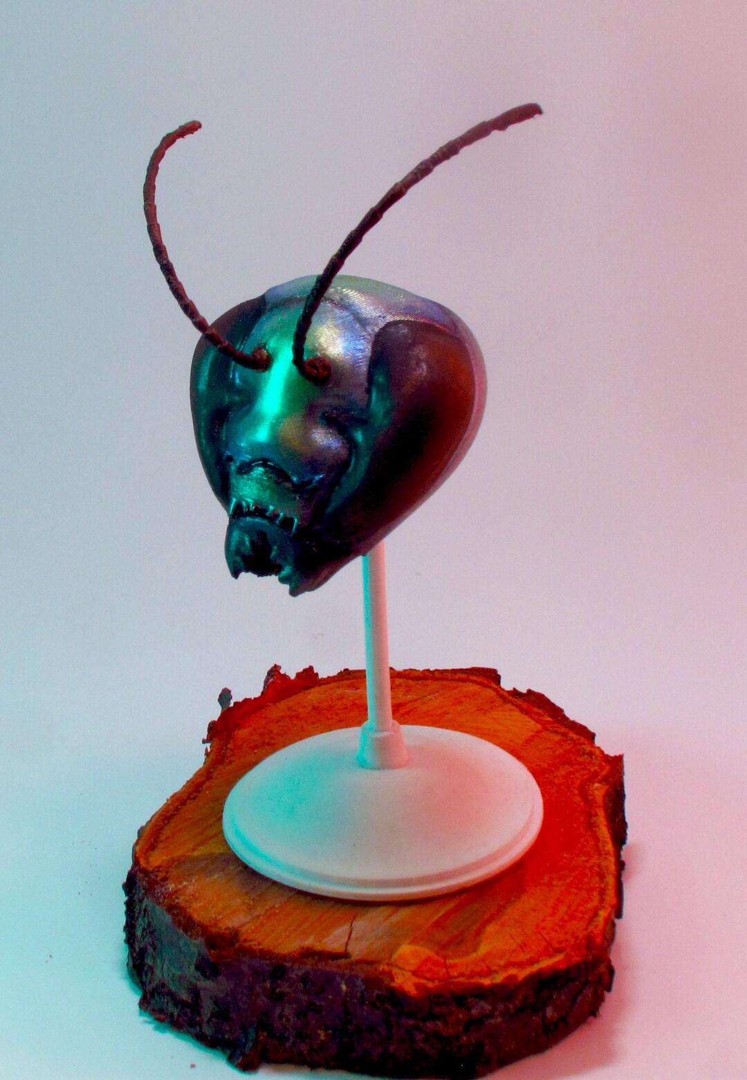 Iridescent Green Wasp Head 3D Printed - Etsy