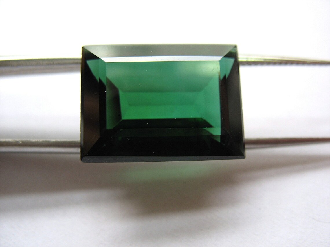 Forest Green Rectangular Step Cut Tourmaline - Etsy
