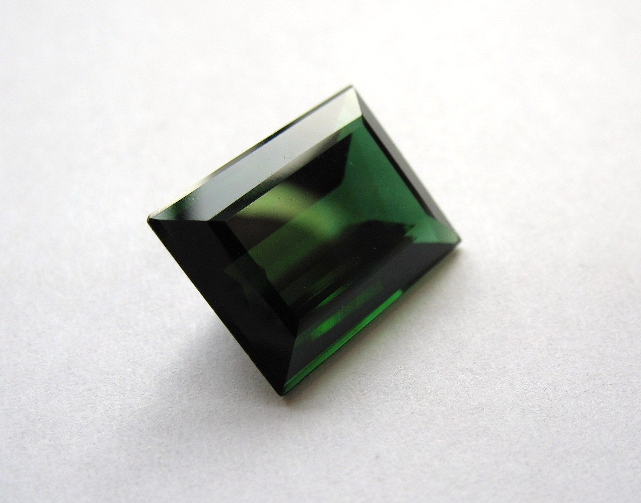 Forest Green Rectangular Step Cut Tourmaline - Etsy