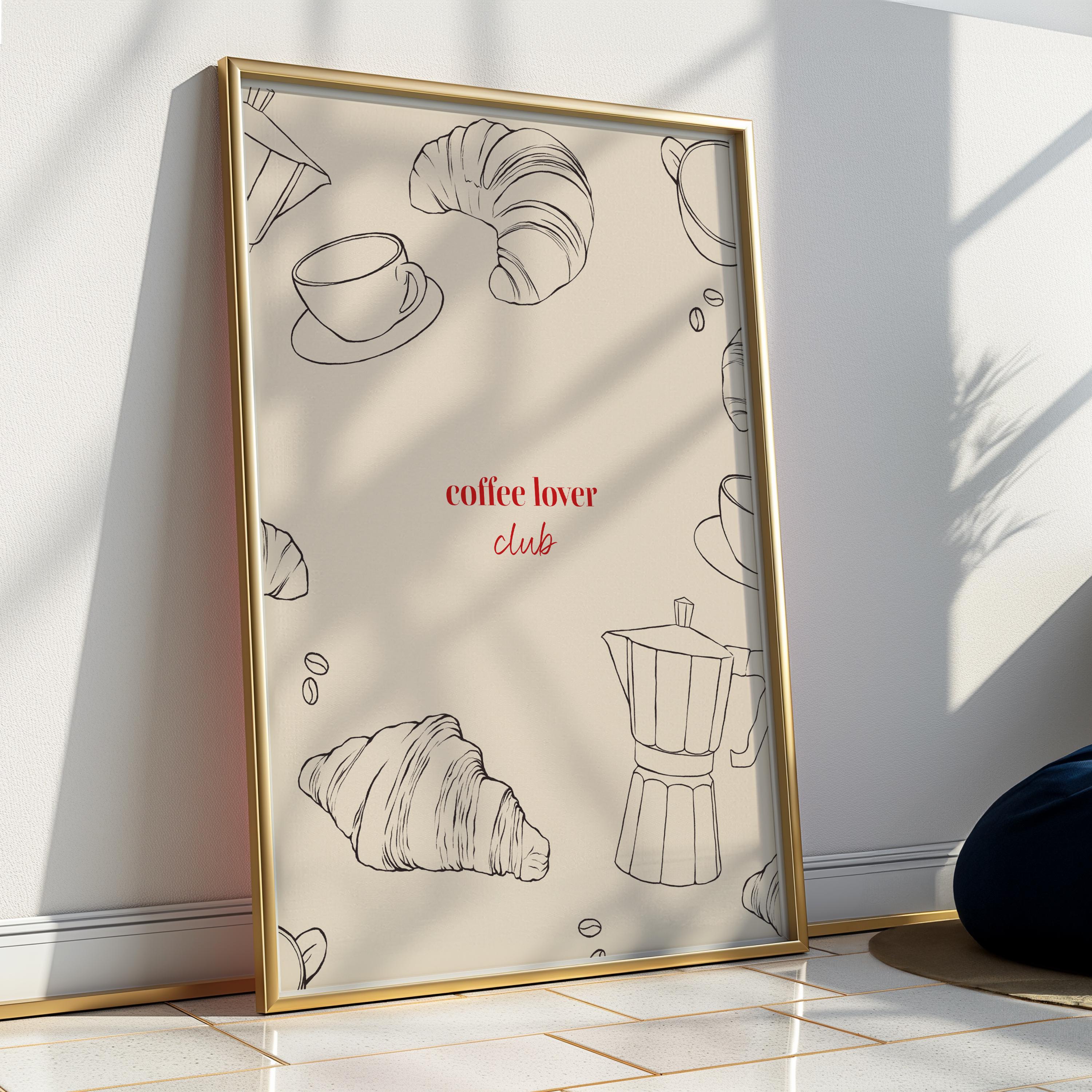 Cute Retro Coffee Poster - Espresso Wall Decor - Retro Coffee Wall ...