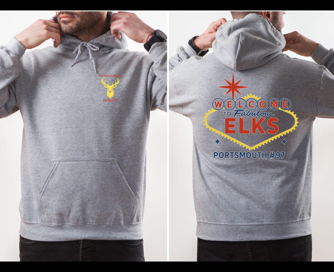 Custom Elks Lodge Delta Fleece Hoodie: Personalized Light Grey ...