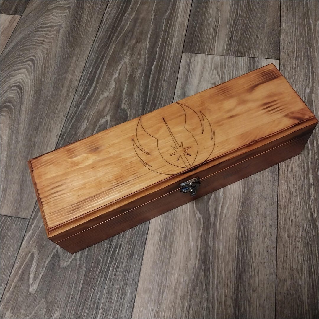 Handcrafted Wooden Lightsaber Display Case for Star Wars Collectors ...