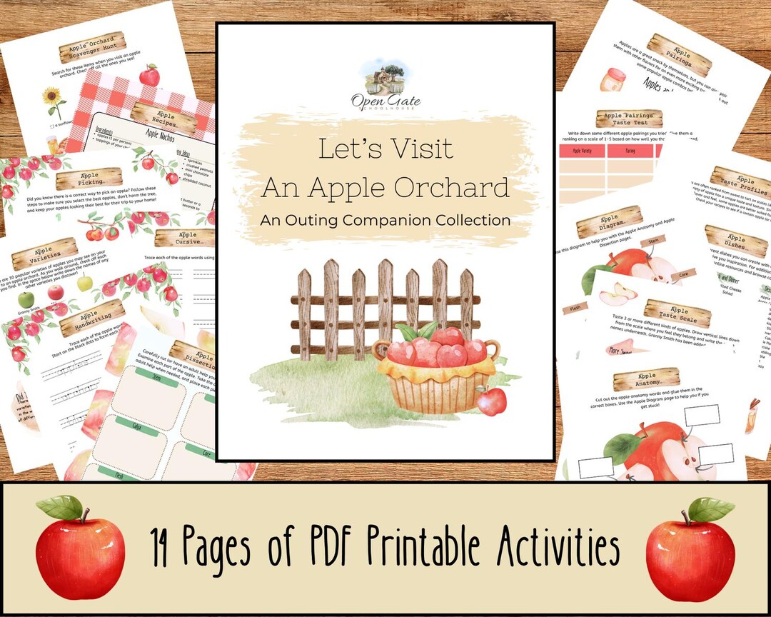 Let's Visit an Apple Orchard Activity Pack for Field Trips, Outings ...