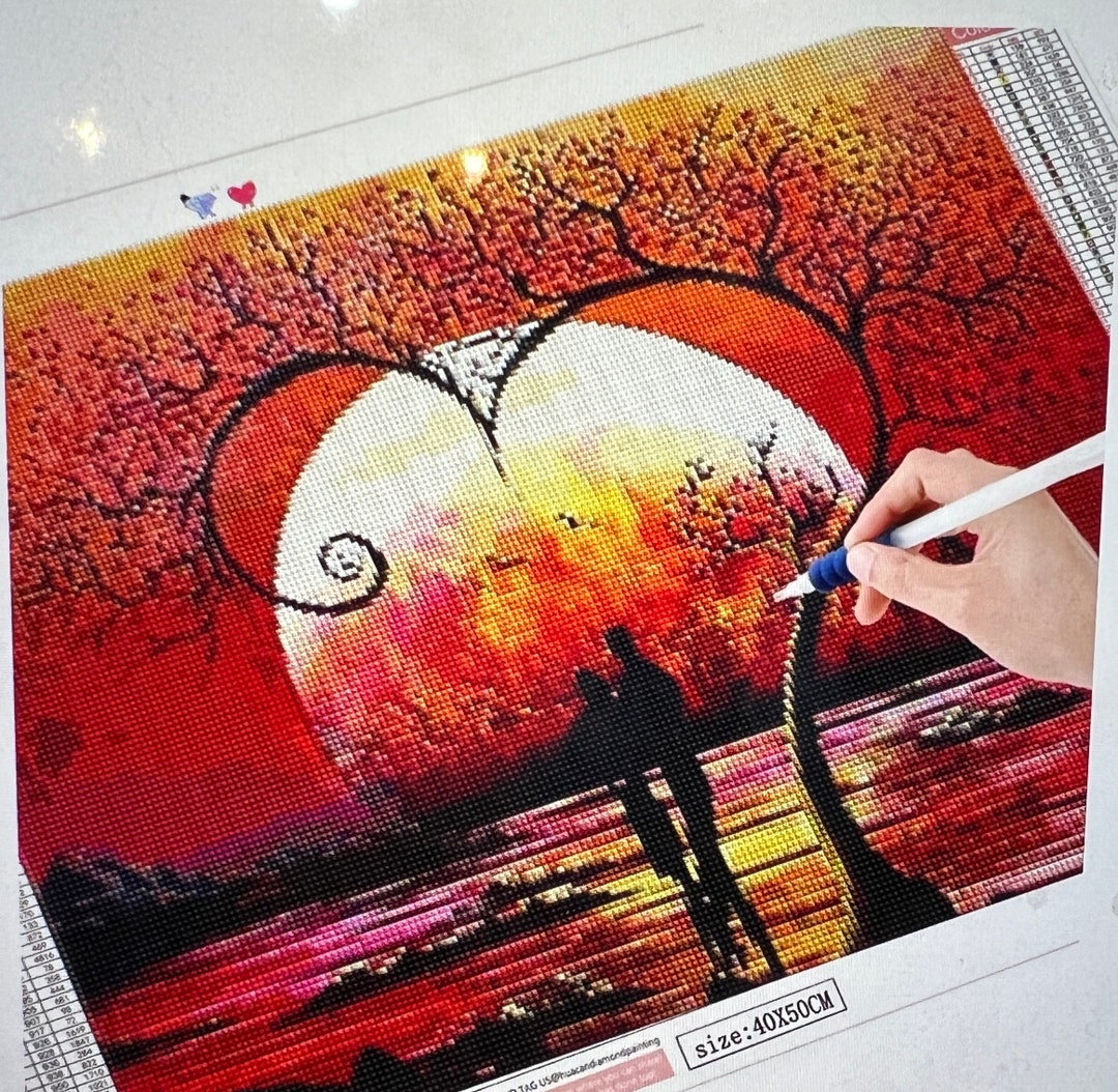 Diamond Painting Kit Sunset Art 30 X 20cm Full Round - Etsy