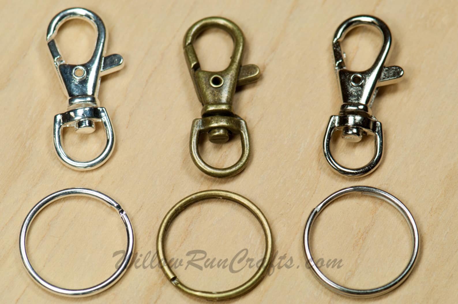 20 Swivel Clips 1.5 Inch With 25mm Key Ring in Antique Bronze, Chrome ...