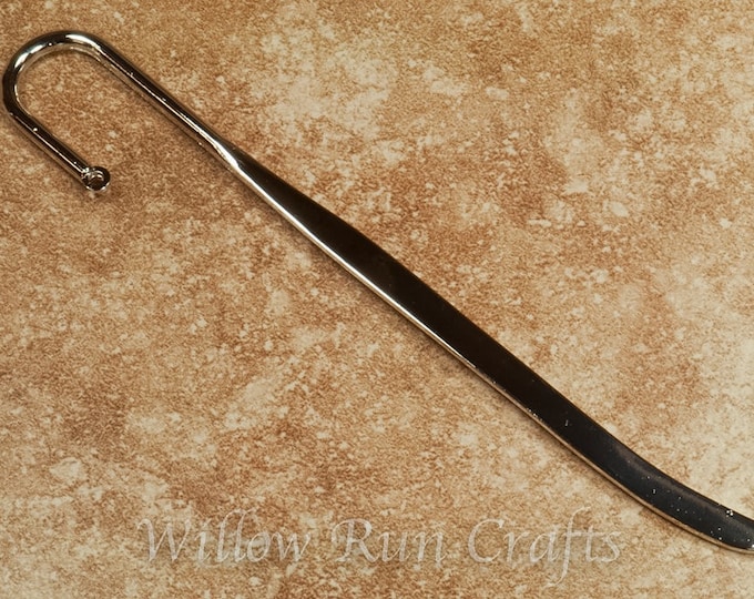 50 Shepherd Hook Bookmarks, Silver Plated Bookmark Blanks (07-08-350 ...