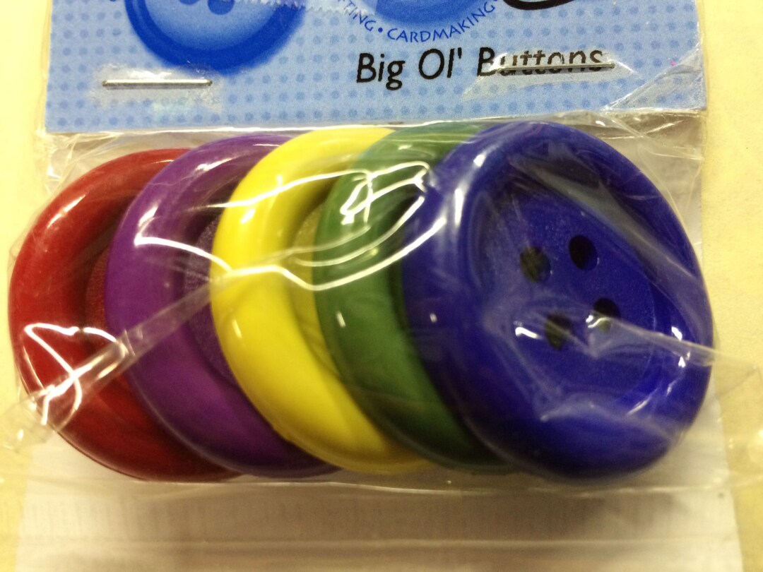 Big Ol' Buttons in Primary Colors, Jesse James Buttons, Sewing Buttons ...