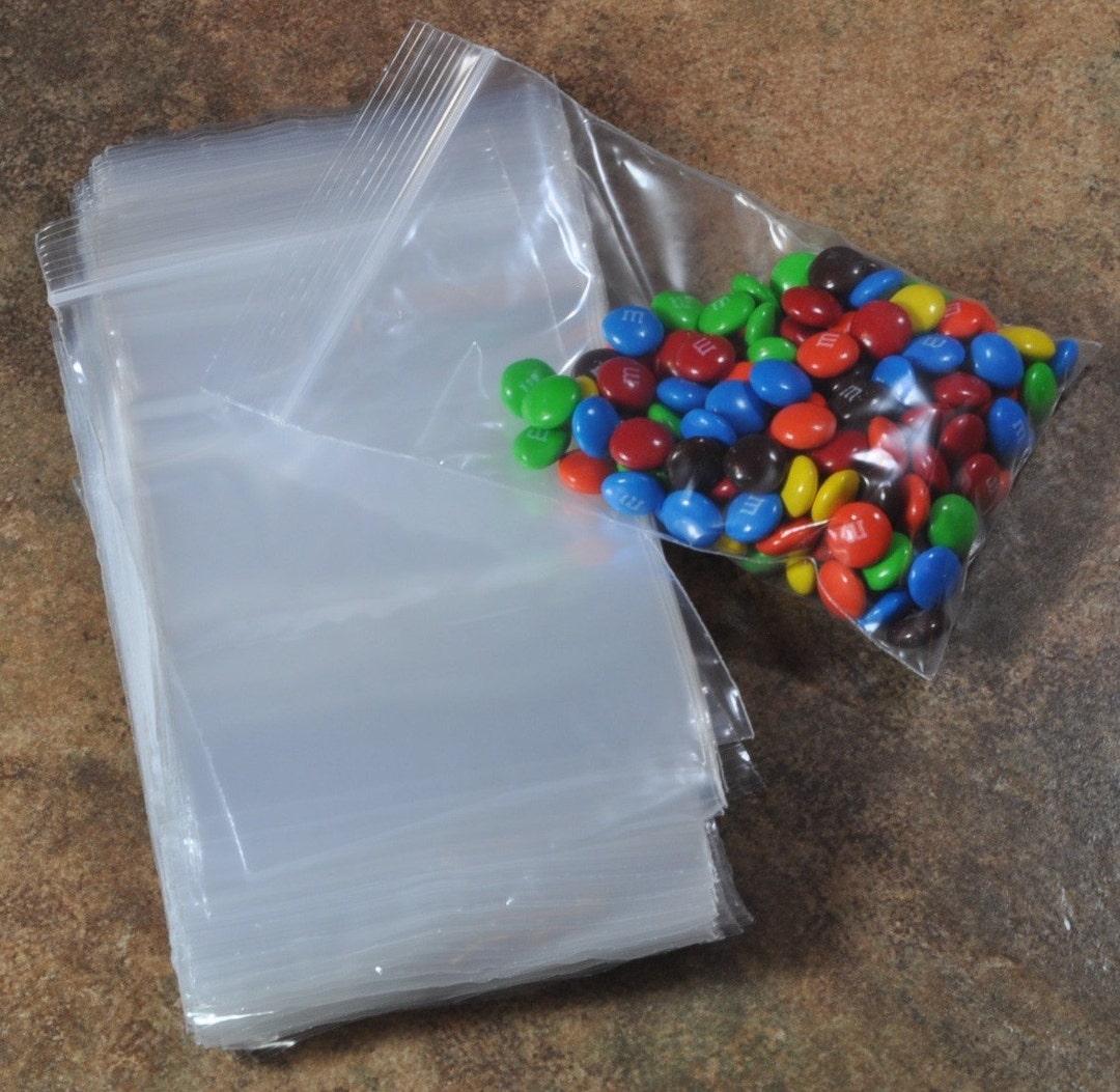 100 Reclosable 3x5 Transparent Plastic Zip Bags 07-52-150 - Etsy