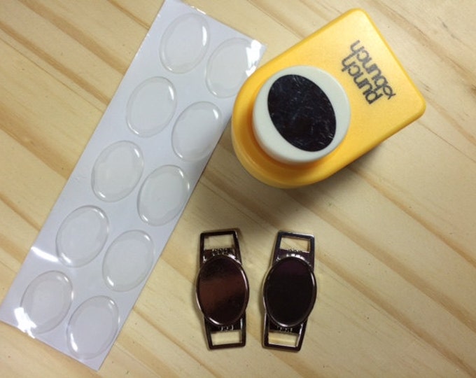 18 X 25mm Silver Shoelace Charm Kits Oval Shoe Lace Charms , Epoxy ...