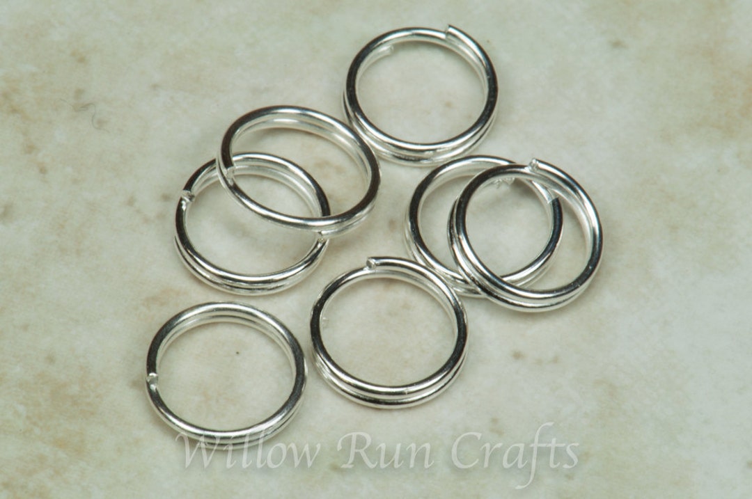 100 Silver Plated 8mm Split Rings (07-22-440) - Etsy