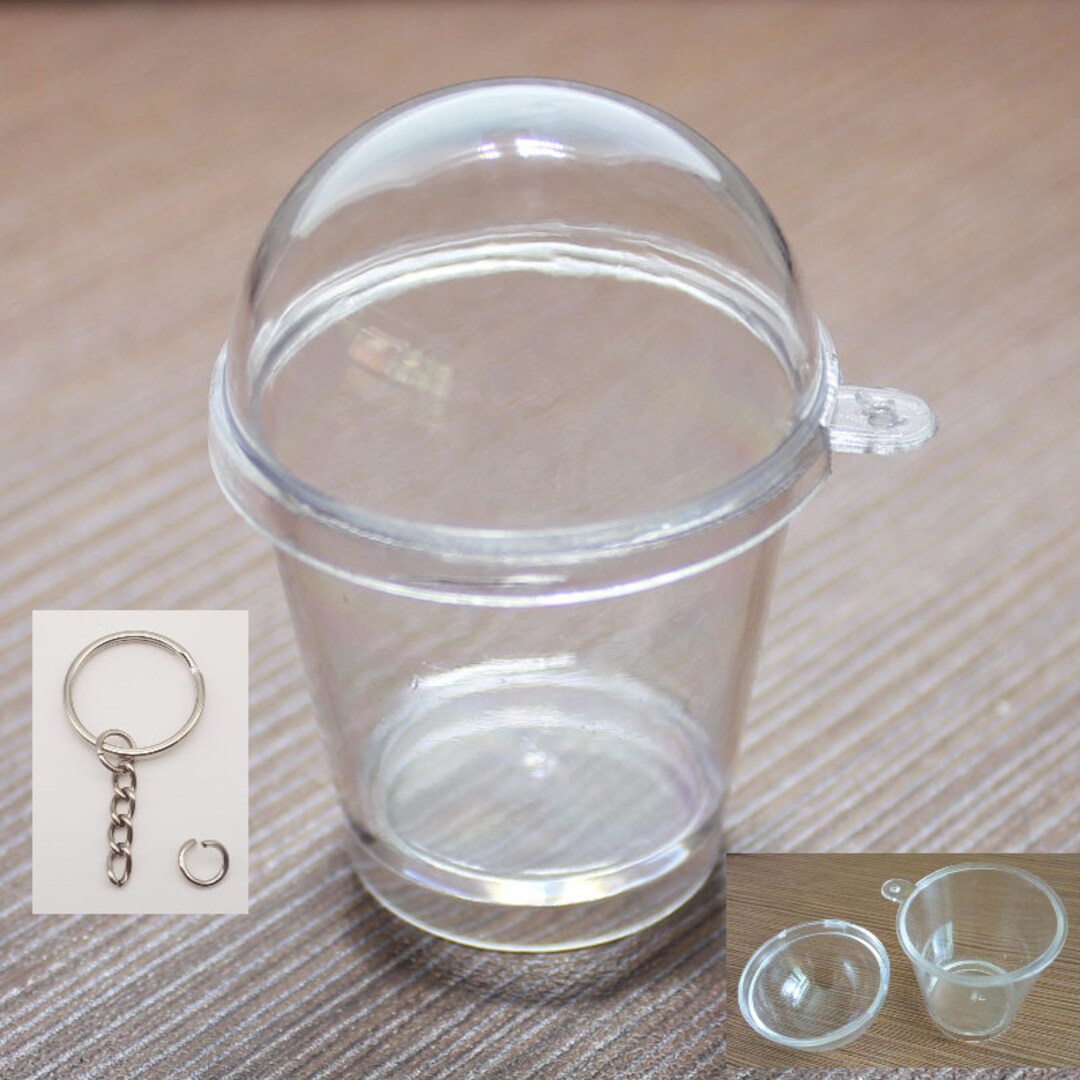 Set of 10 Snow Globe Keychain, Mini Cup Keychain, Keychain, Personalize ...