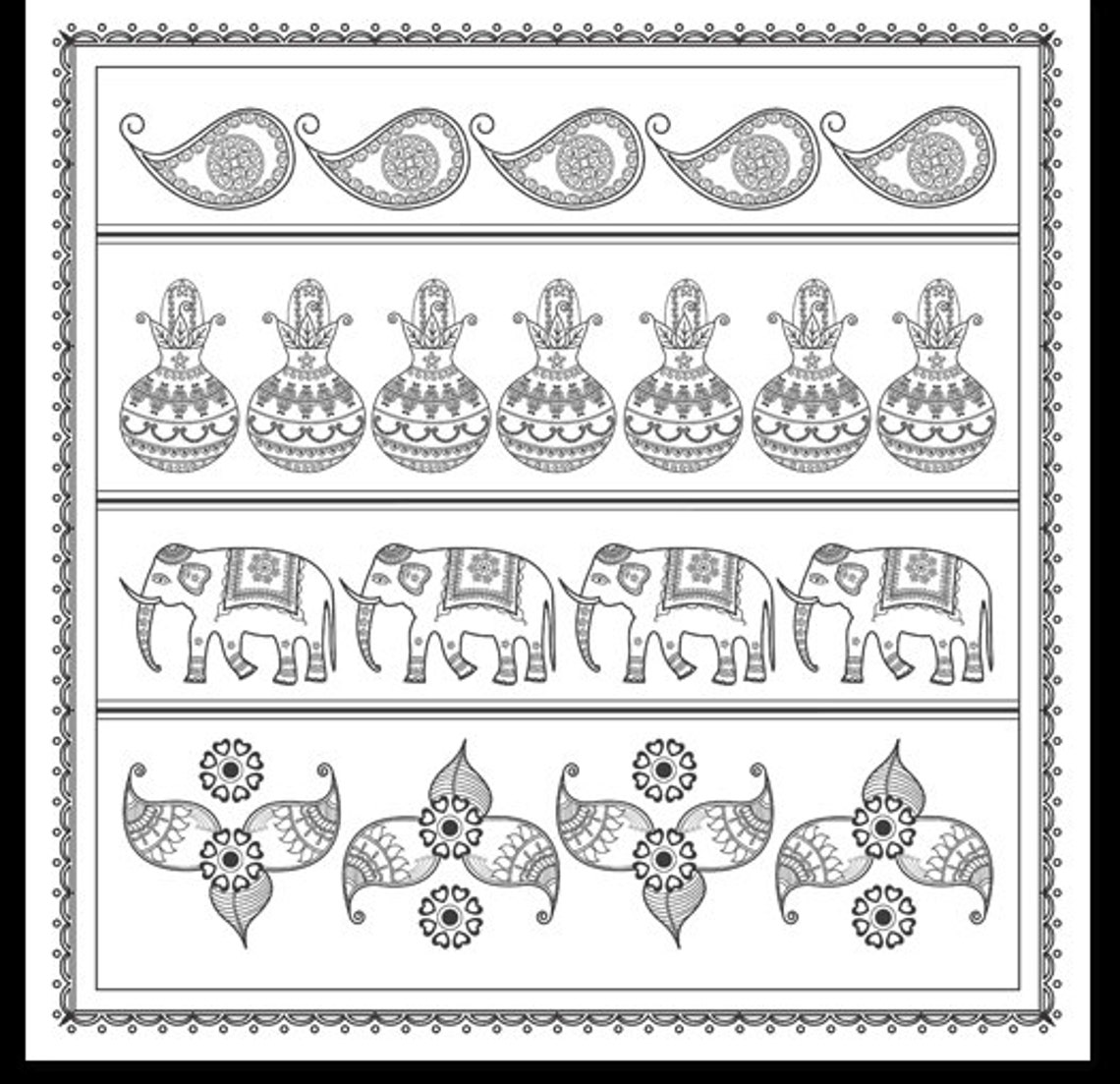 Adult Coloring Book Eastern Magic Beautiful Patterns - Etsy