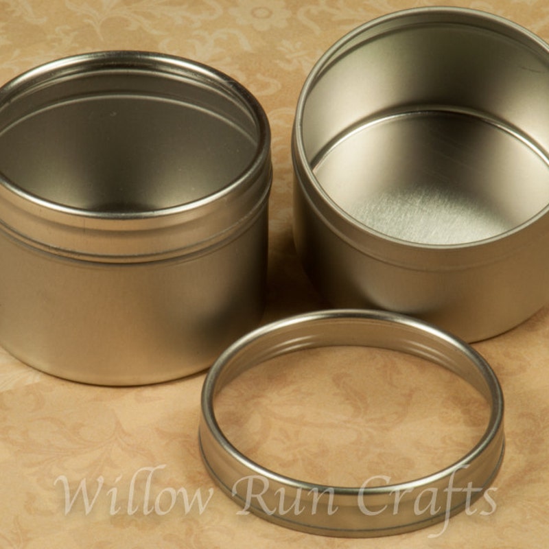 Round Tin With Window Lid - Etsy
