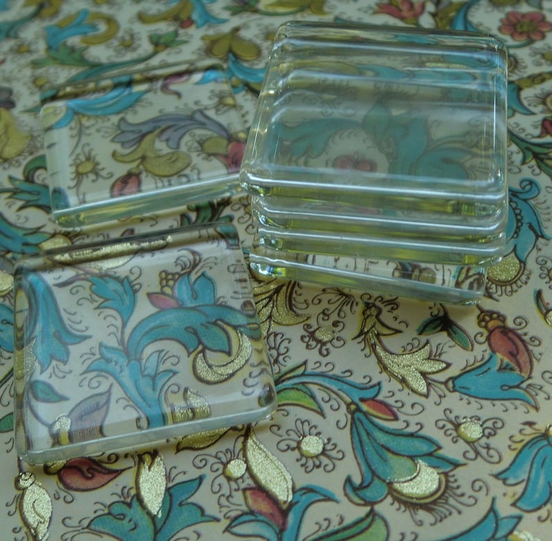 20 Pack 25mm Flat Glass Square Smooth Edge Glass | Etsy