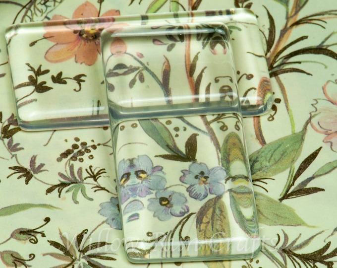 10 Pack 1" X 2" Clear Glass Rectangle Tiles (09-05-532) - Etsy