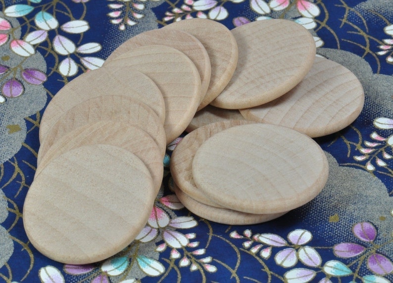 50 Pcs 1 Inch Wood Circle Disc, 25mm Wood Circles Smooth Edges (23-20 ...