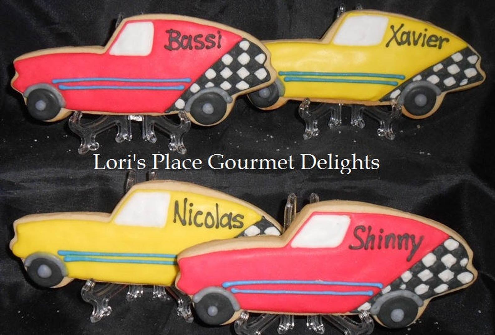 Race Car Cookies Personalized Race Card Cookies 12 Cookies - Etsy