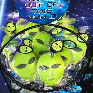 Alien Galaxy Cookies - Alien Cookies - Galaxy Cookies - 12 Cookies - Etsy