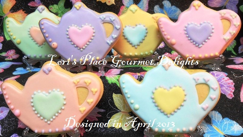 Tea Pot Cookies Personalized Teapot Cookies 12 Cookies | Etsy