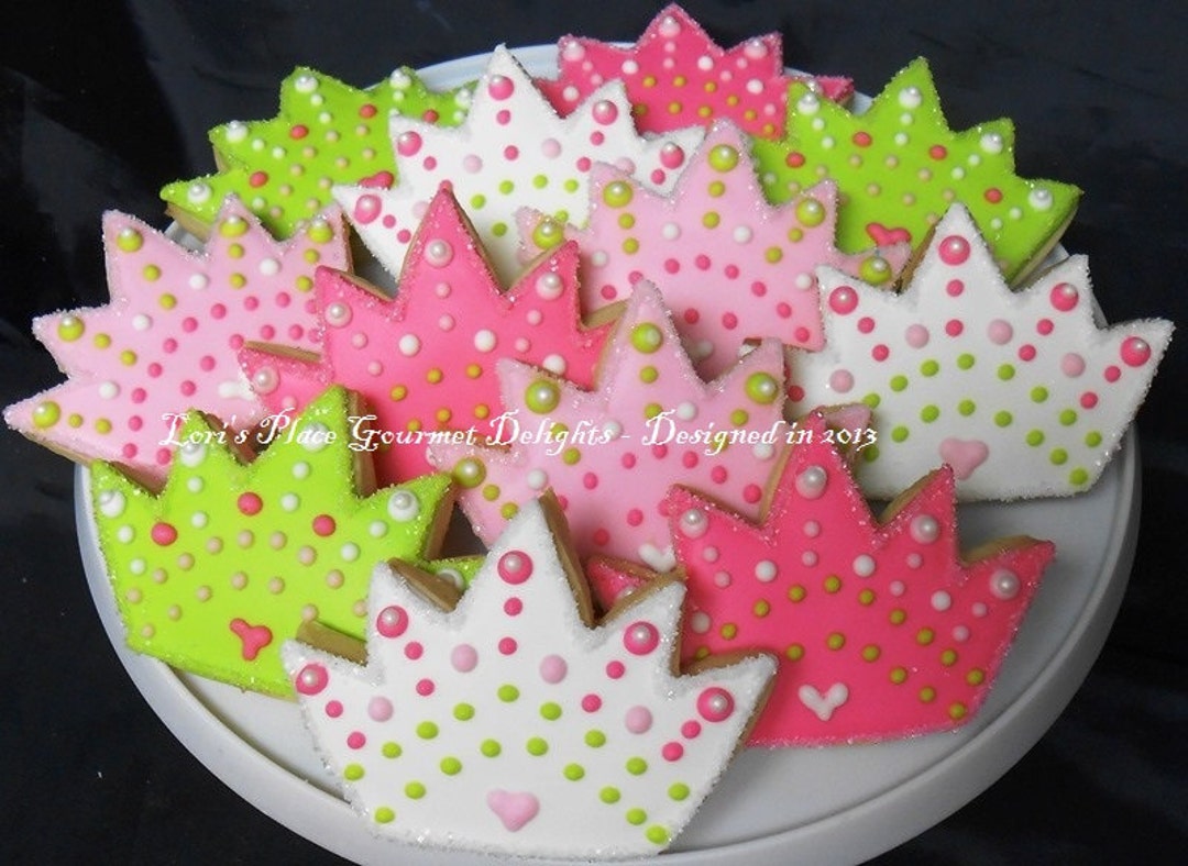 Prince and Princess Crown Cookies Crown Cookie Favors - Etsy