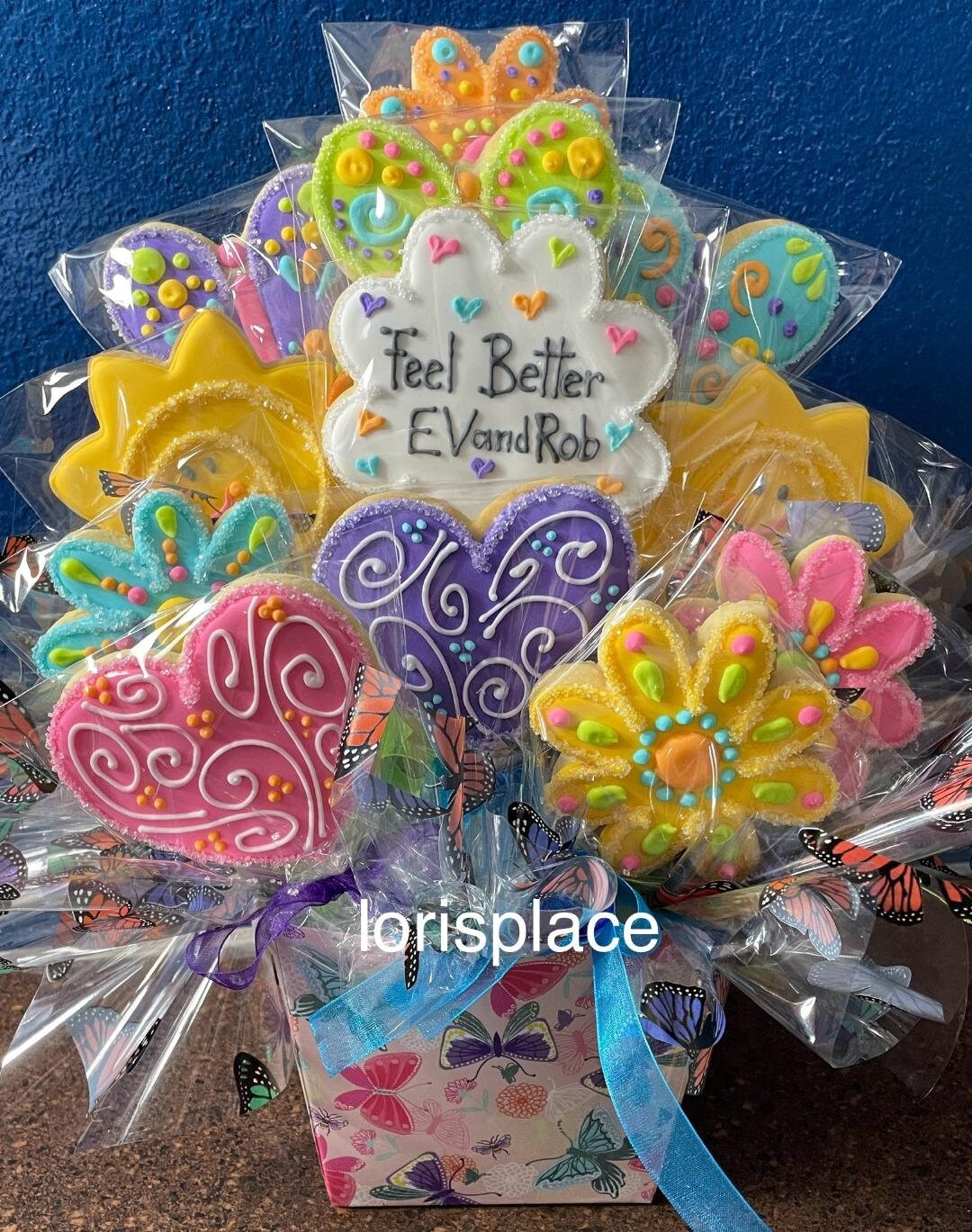 Get Well Cookie Bouquet - 12 Cookies - Etsy