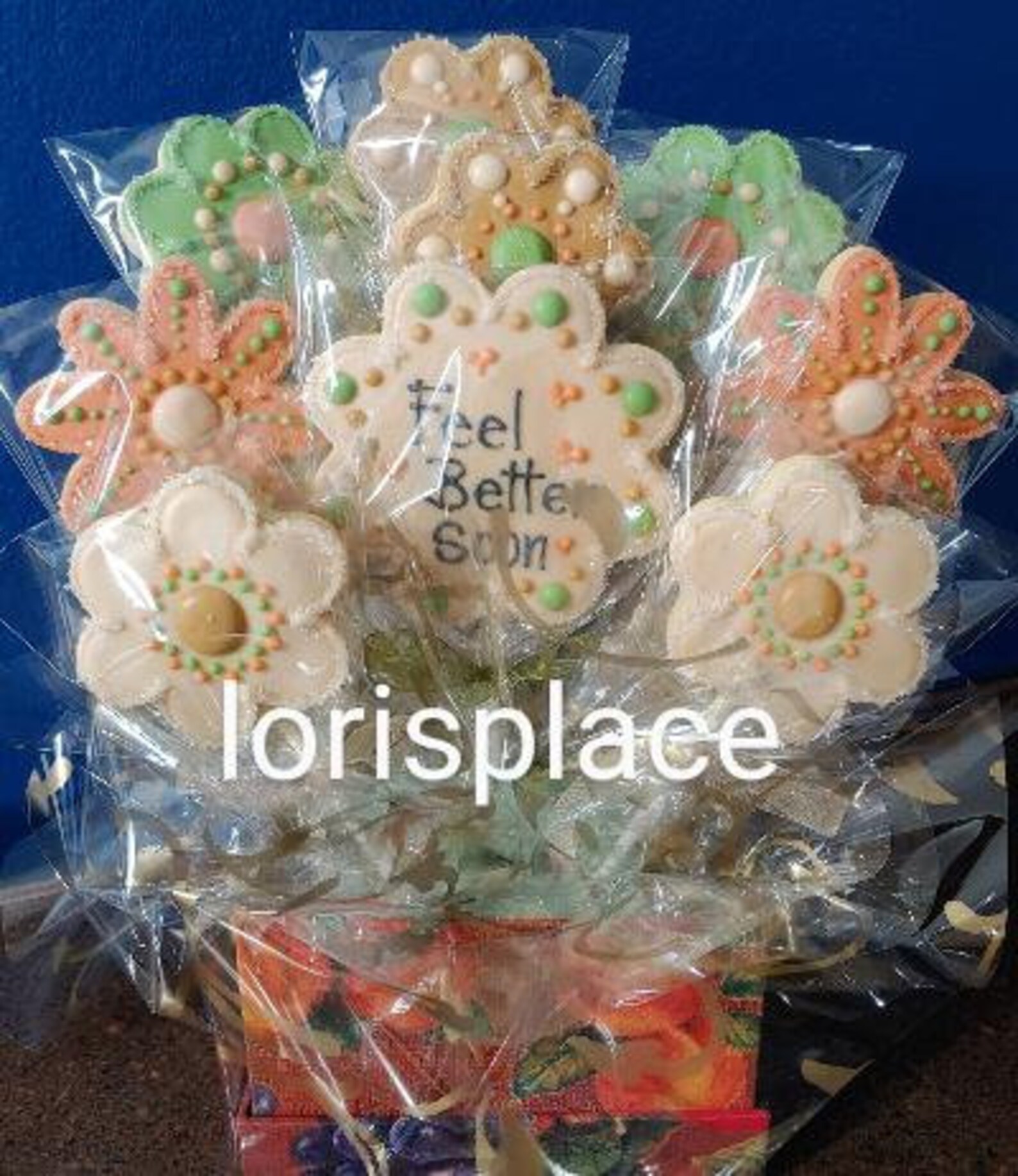 Get Well Cookie Bouquet 9 Cookies | Etsy