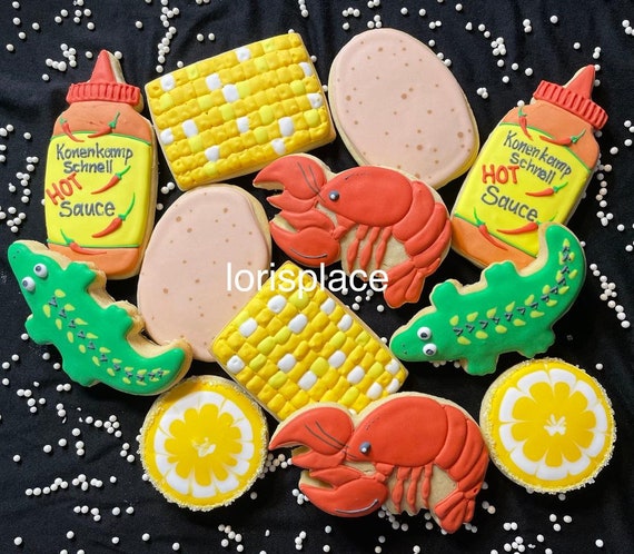 Crawfish Boil Cookies - 12 Cookies by Lori's Place | Catch My Party