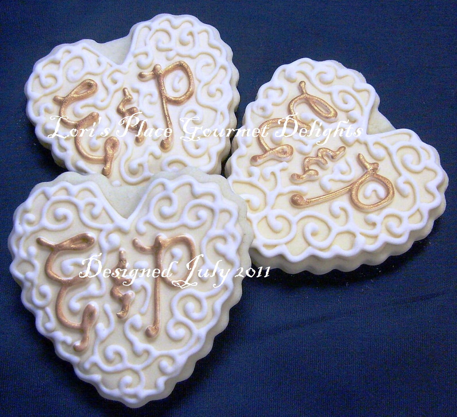 Heart Wedding Cookies Monogrammed Heart Wedding Cookie 12 - Etsy