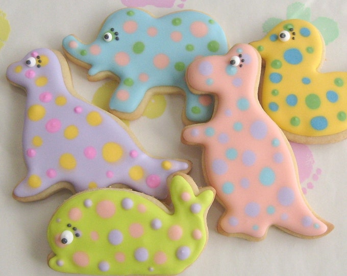 BABY ANIMAL Decorated Cookies Animal Cookie Favors Animal Cookies 1 ...