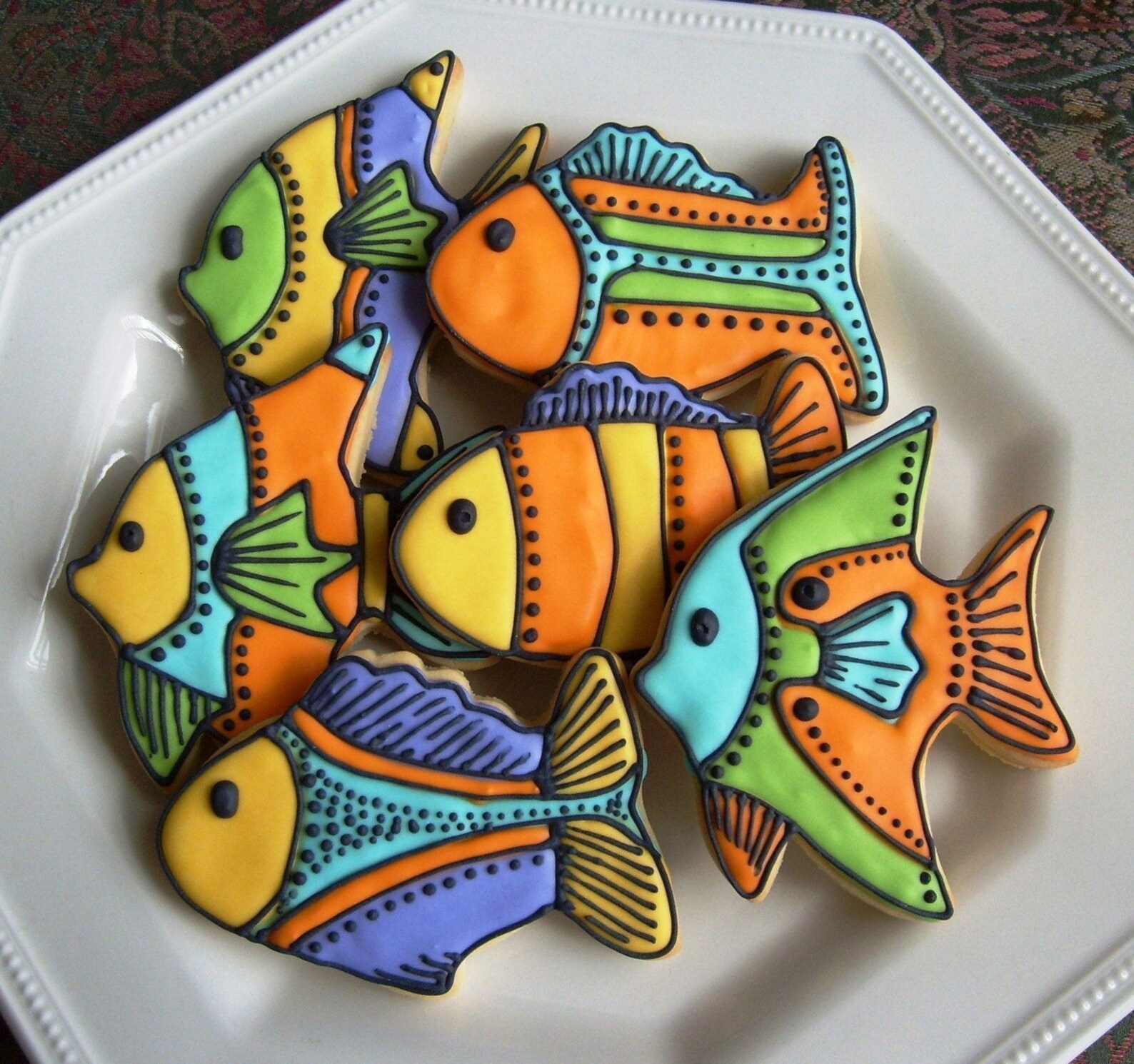 Fish Cookies Fish Decorated Cookies 1 Dozen - Etsy