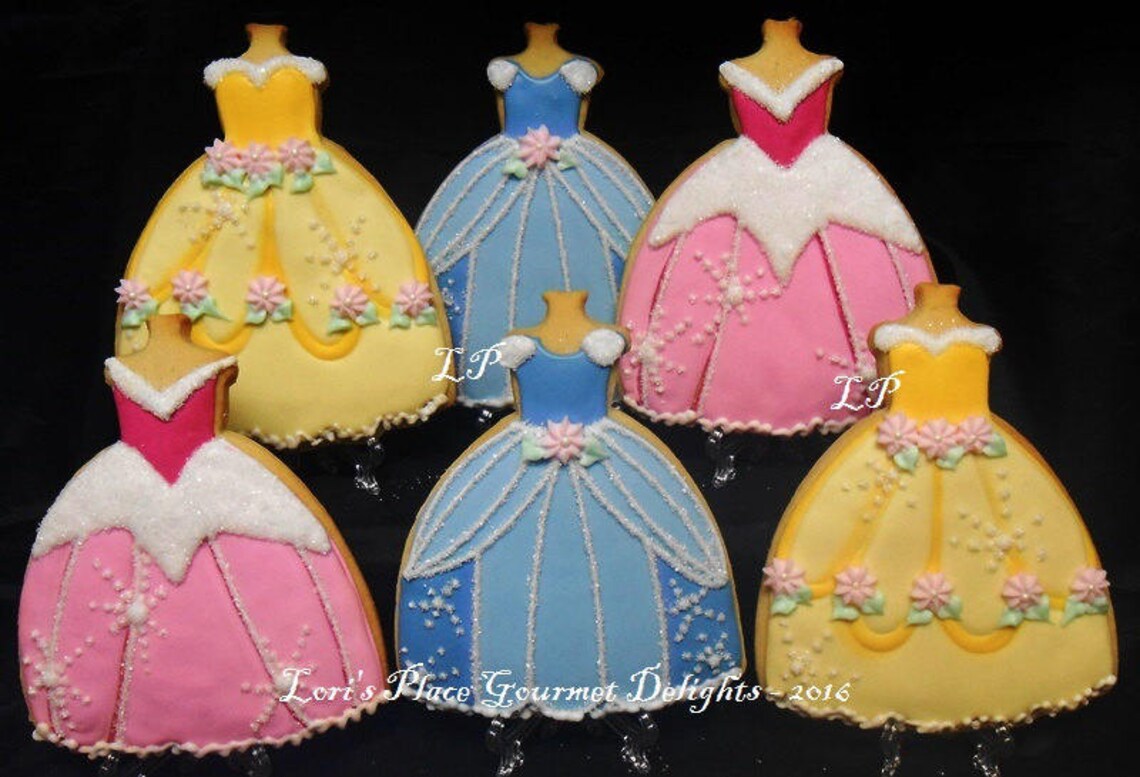 Princess Dress Cookies 10.00 Each - Etsy