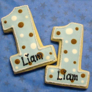 Number One Cookies First Birthday Cookies Favors Number - Etsy