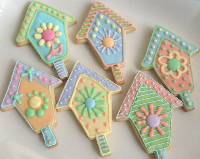 Bird House Decorated Cookie Favors 1/2 Dozen - Etsy