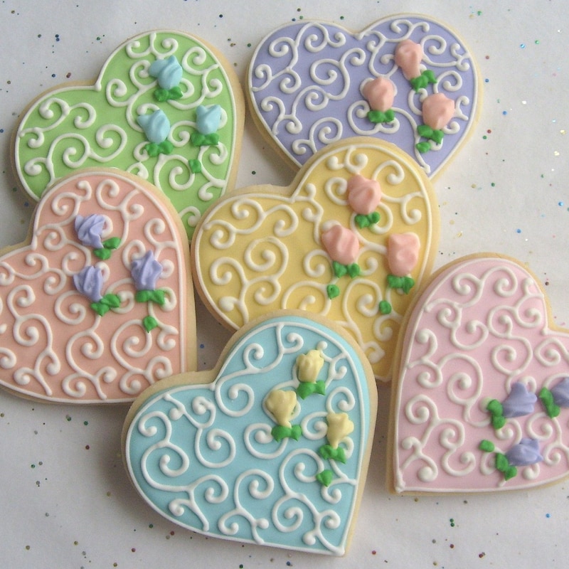 Heart Wedding Cookie - Etsy