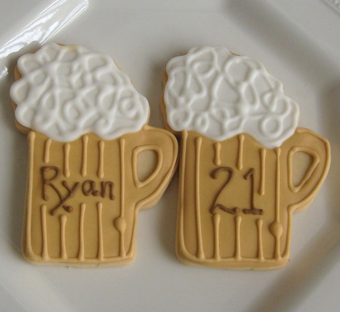 Beer Mug Cookies Personalized Beer Mug Cookies 12 Cookies - Etsy