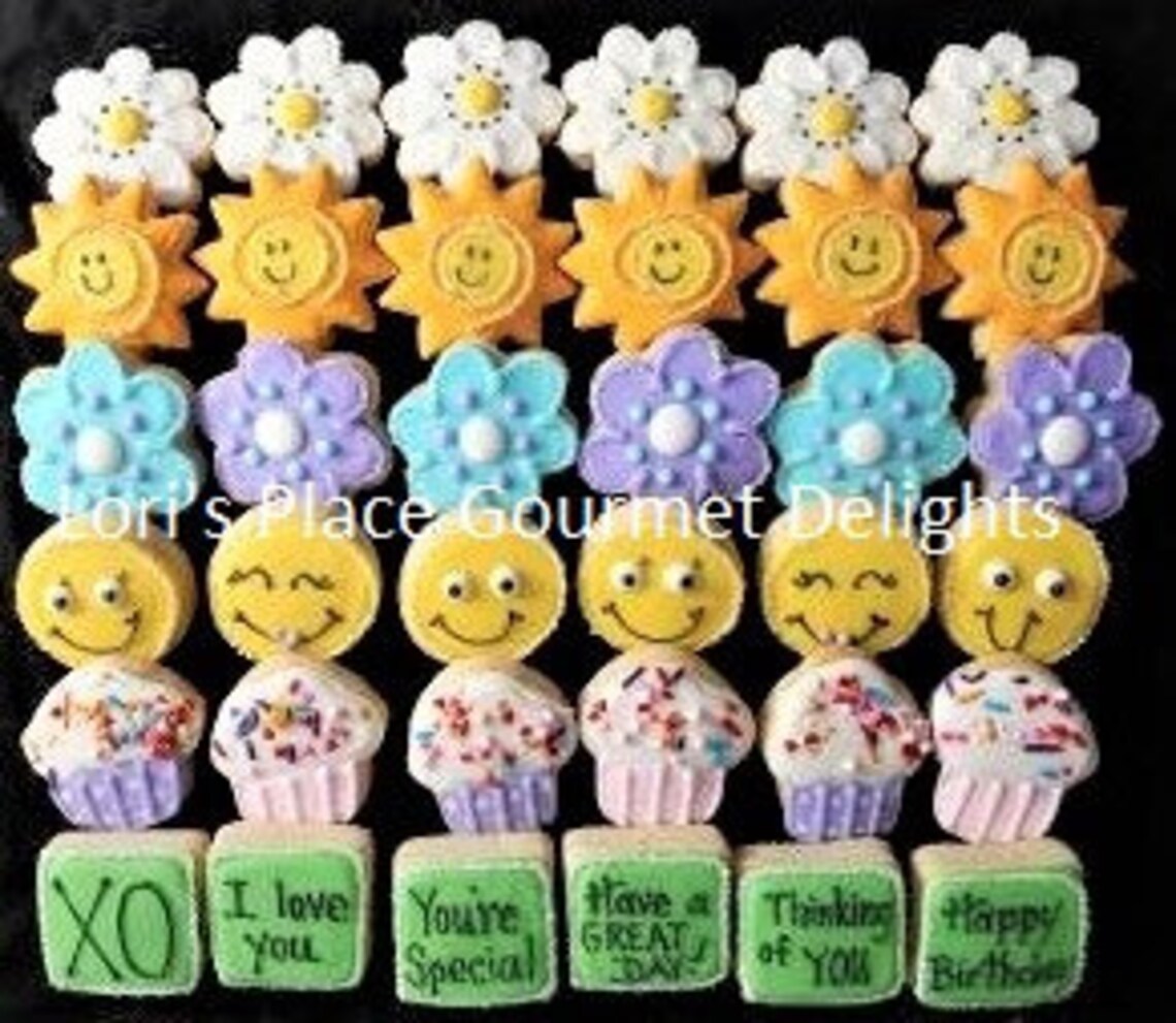 Birthday Cookies Assorted Mini Munchkin Birthday Cookies | Etsy