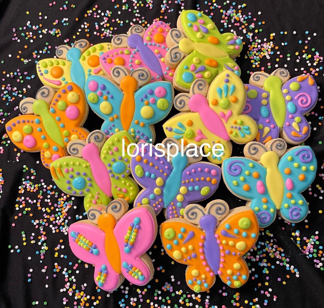 Buterfly Cookies - Whimsical Butterfly Cookies - 12 - Cookies - Etsy