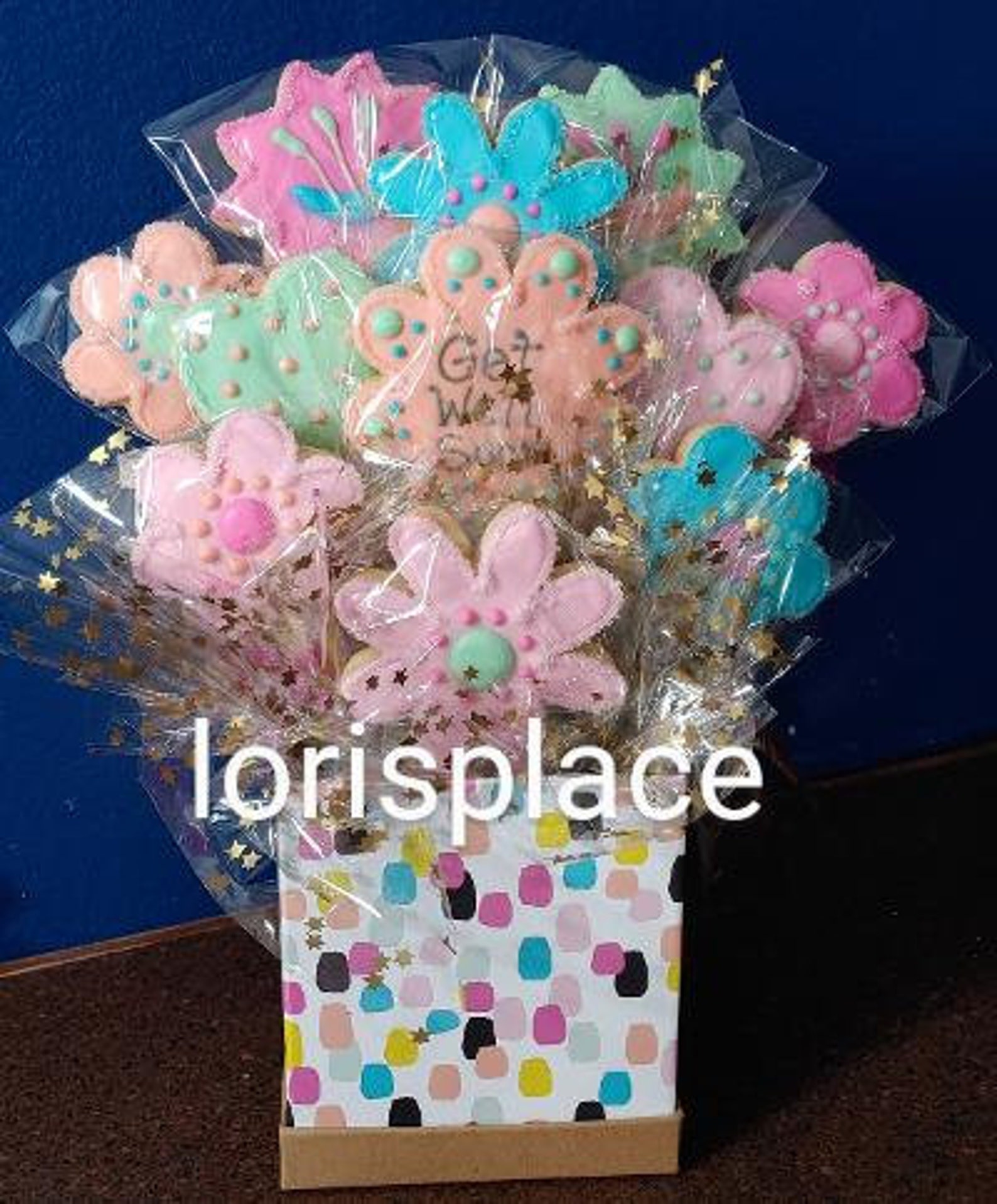 Get Well Cookie Bouquet 11 Cookies - Etsy