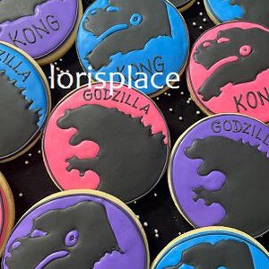 Godzilla Vs Kong Cookies - 12 Cookies - Etsy