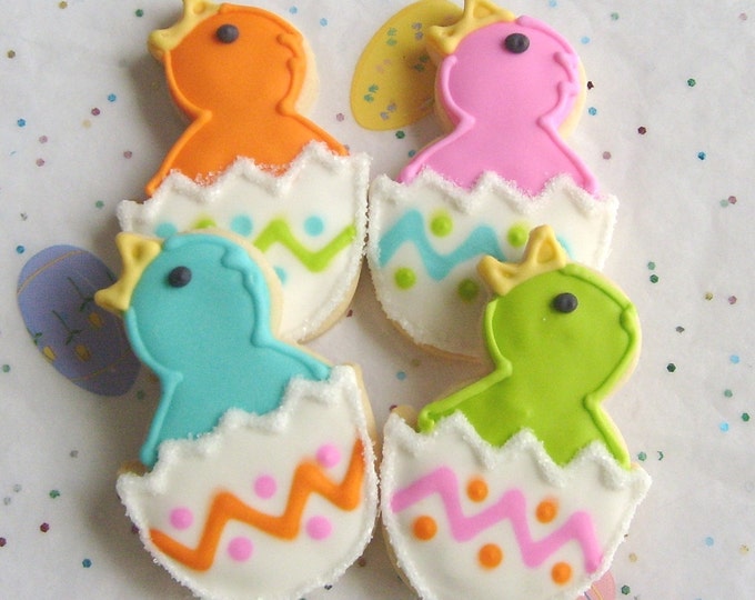 LITTLE CHICKADEES - Chick Cookies - Chick Decorated Cookies - Easter ...