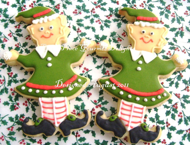 Christmas Elf Cookies Christmas Cookies Elf Cookies 6 | Etsy