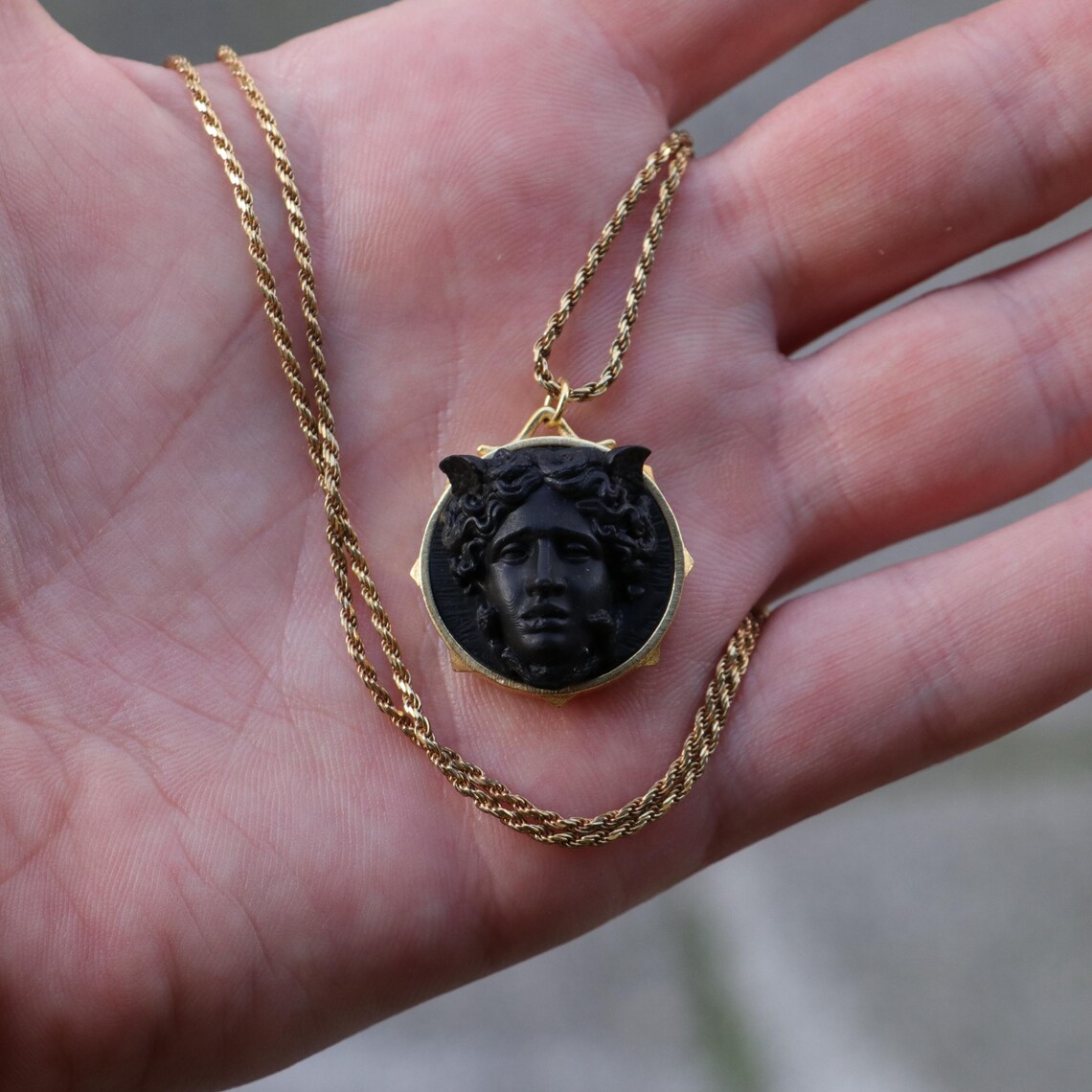Silver Medusa Necklace, Gorgon Medusa, 925 Silver, Medusa Pendant ...